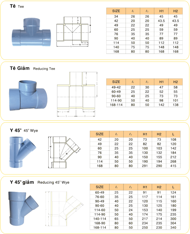 Phụ kiện uPVC Đệ Nhất - ASTM 2241